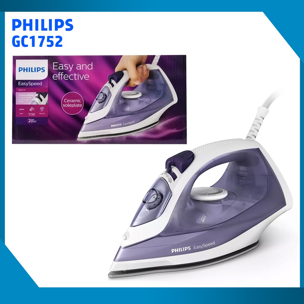GC1752 Steam Iron 2000W Ceramic soleplate (COD) | Shopee Philippines