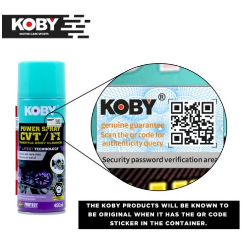 KOBY Power Spray CVT/FI Throttle Body Cleaner in 600ml 450ML | Shopee ...