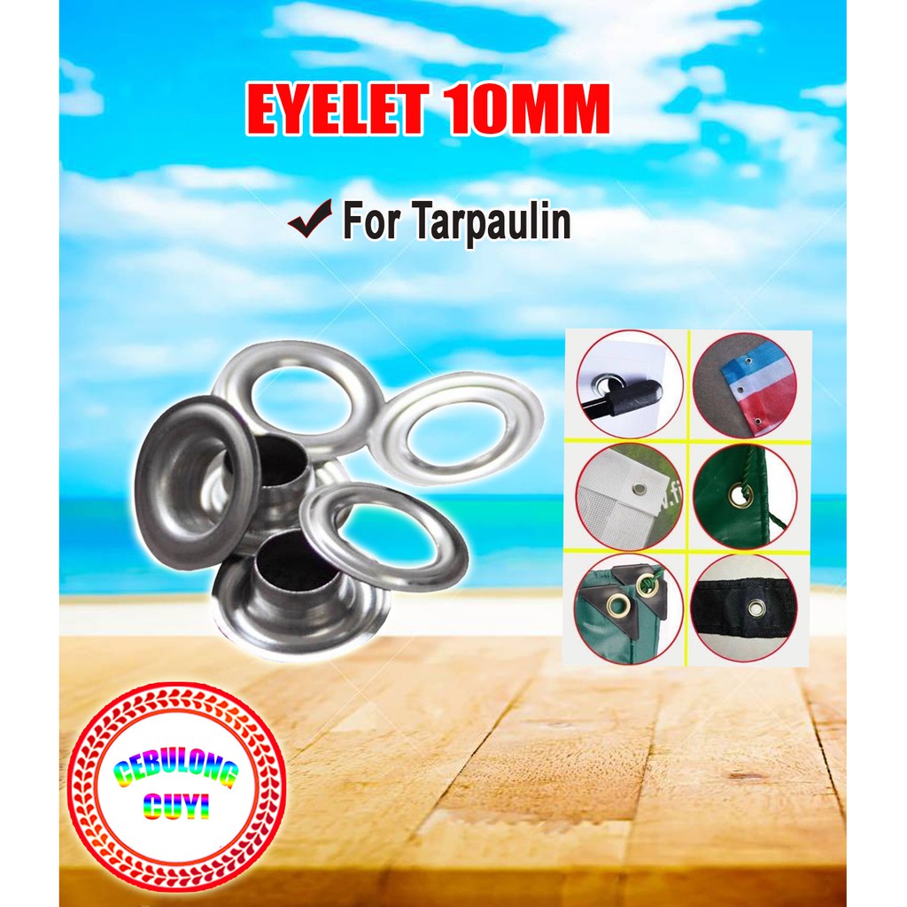 100 PCS/PACK EYELET FOR TARPAULIN 10MM SIZE | Shopee Philippines