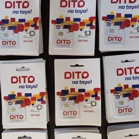 DITO Sim Card (SIM CARD ONLY, NO PIN) 5G-LTE Tri-cut Prepaid Simcard ...