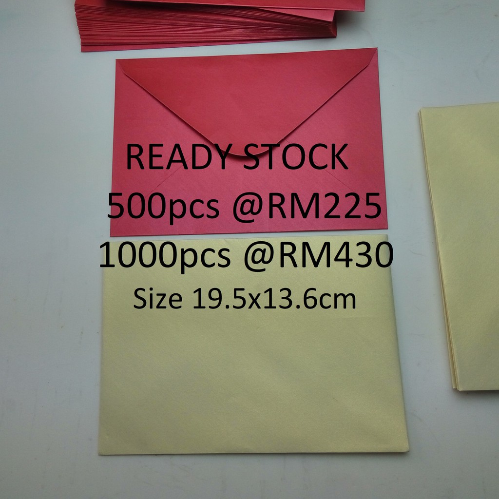 Red Metallic Envelope 120gsm / Pearl Envelope / Sampul Surat / Ivory ...