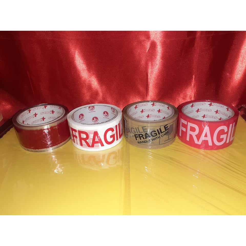 Fragile Tapes Warning Packing Shipping Label Packaging Tape | Shopee ...