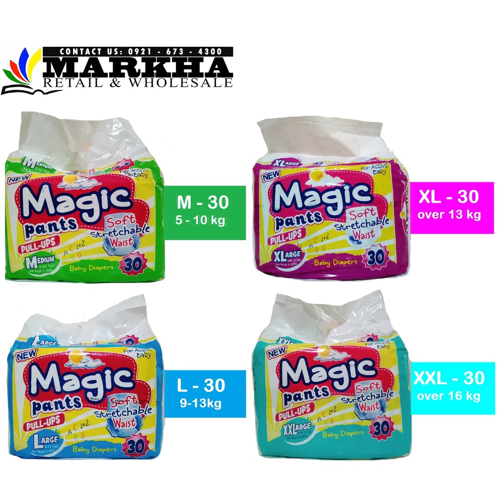 MAGIC PANTS DIAPER x30pcs | Shopee Philippines