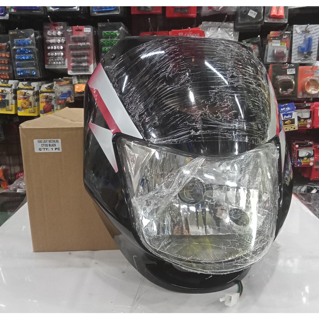 MOTORCYCLE HEADLIGHT ASSYMBLE CT100/BAJAJ WITH COWLING | Shopee Philippines