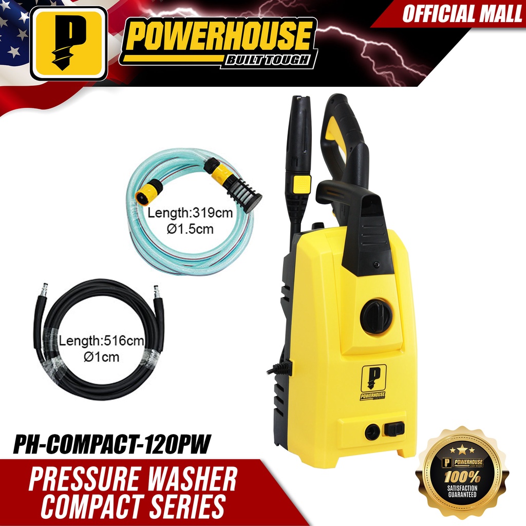 POWERHOUSE Pressure Washer Compact Series 1,300W 120BAR PH-COMPACT ...