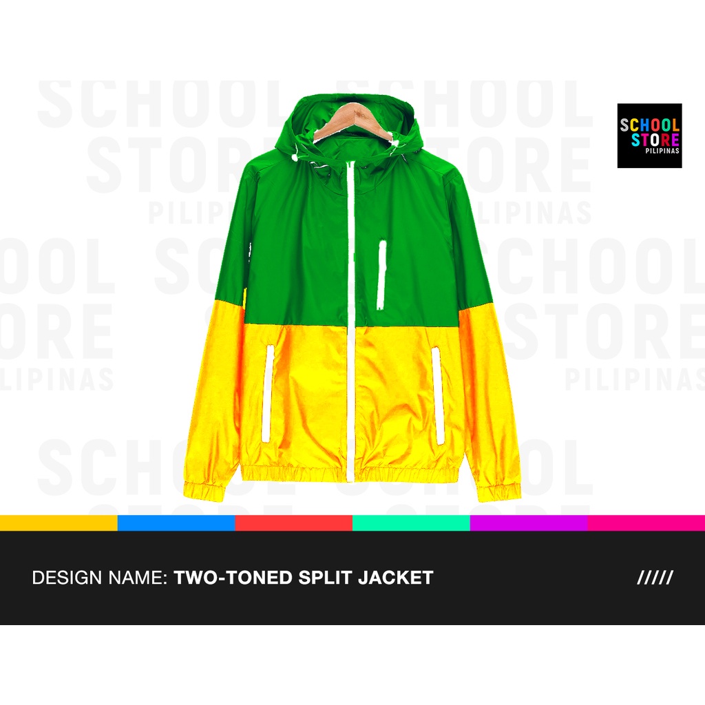 FEU Inspired WINDBREAKER - Water Repellent - GREEN & GOLD Two Tone ...