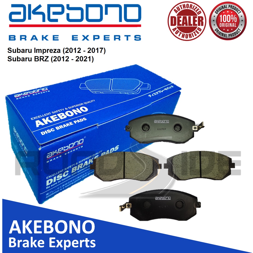 Akebono Front Brake Pads for Subaru Impreza (2012 - 2017) and Subaru BRZ (2012 - 2021) | Shopee ...