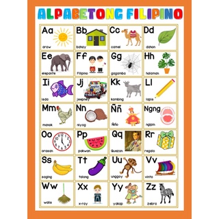 Alpabetong Filipino Tagalog Chart Laminated A4 Size | Shopee Philippines