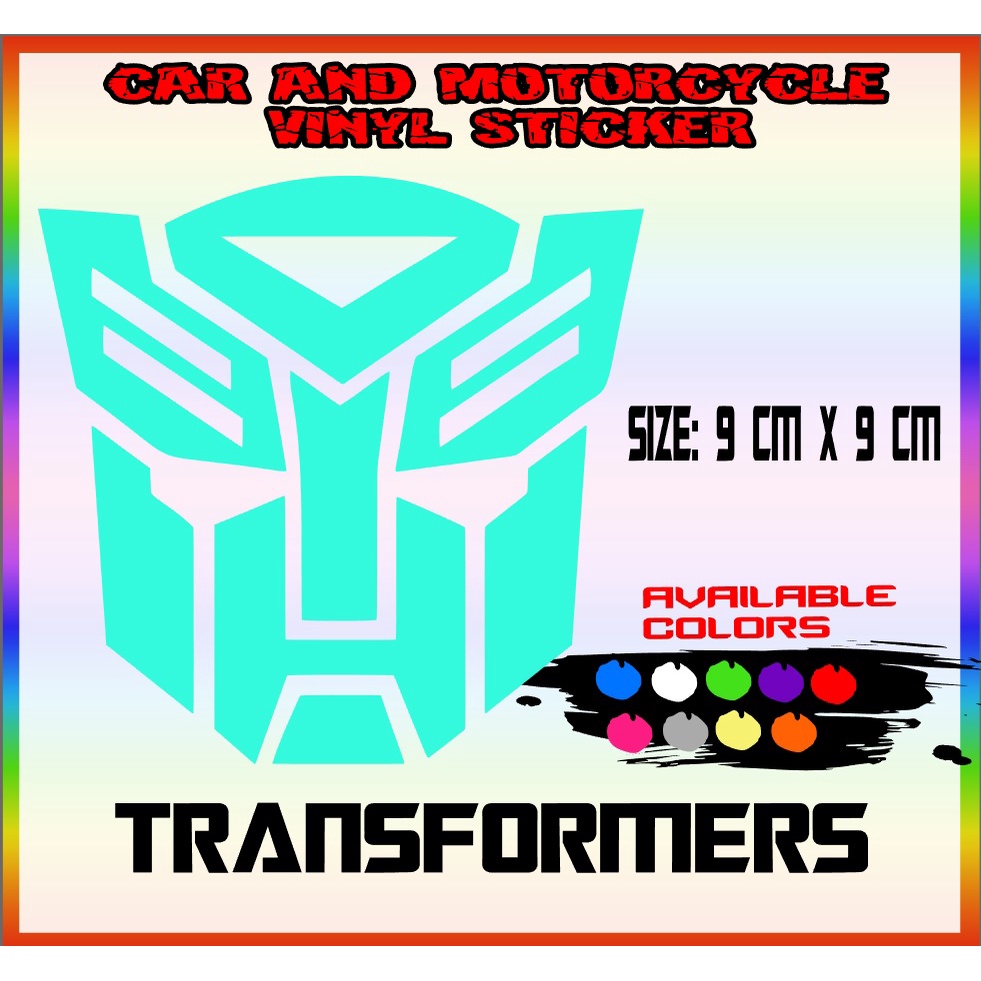 Transformers Sticker decals chrome gold silver hologram /car sticker ...