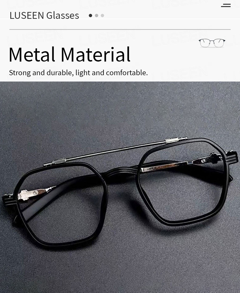 Luseen Photochromic Anti Radiation Eyeglass For Woman Men Transition