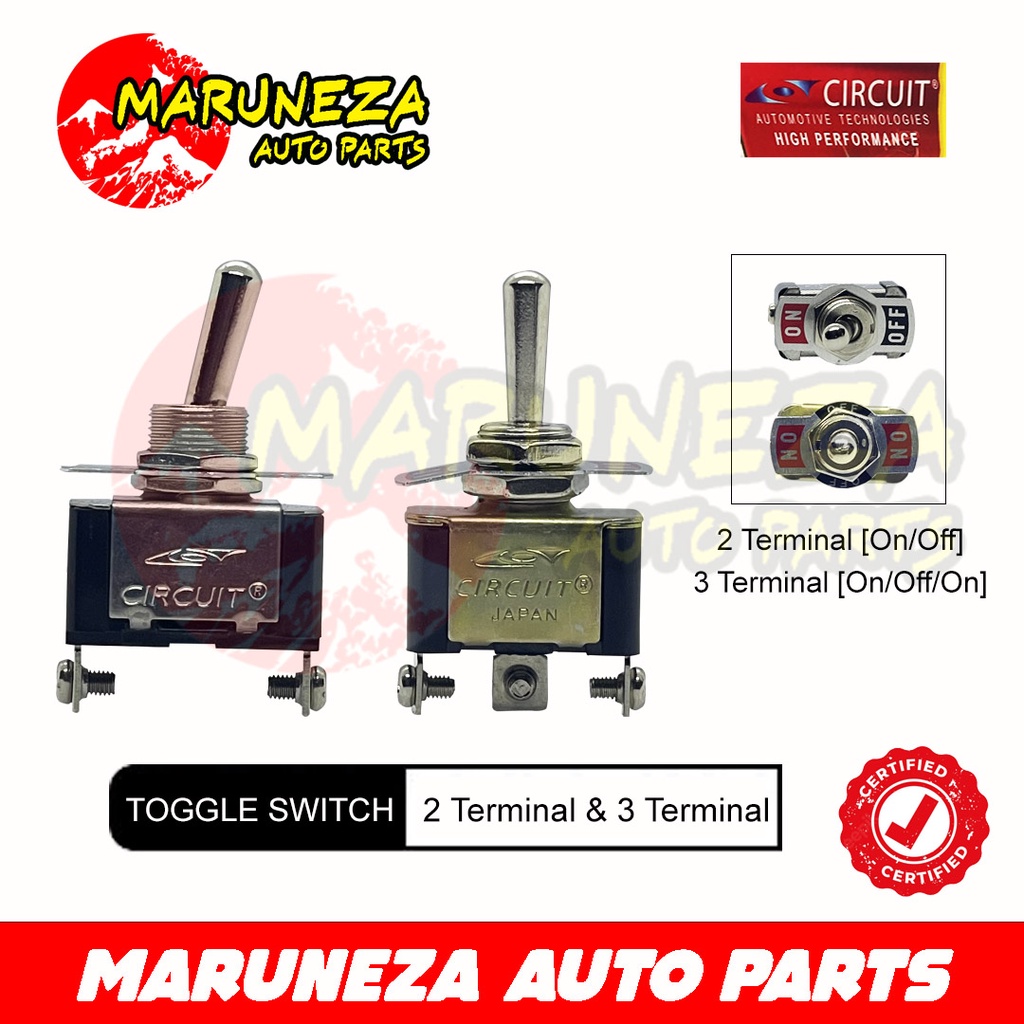 Circuit Metal Toggle Switch 2 Terminal & 3 Terminal | Shopee Philippines