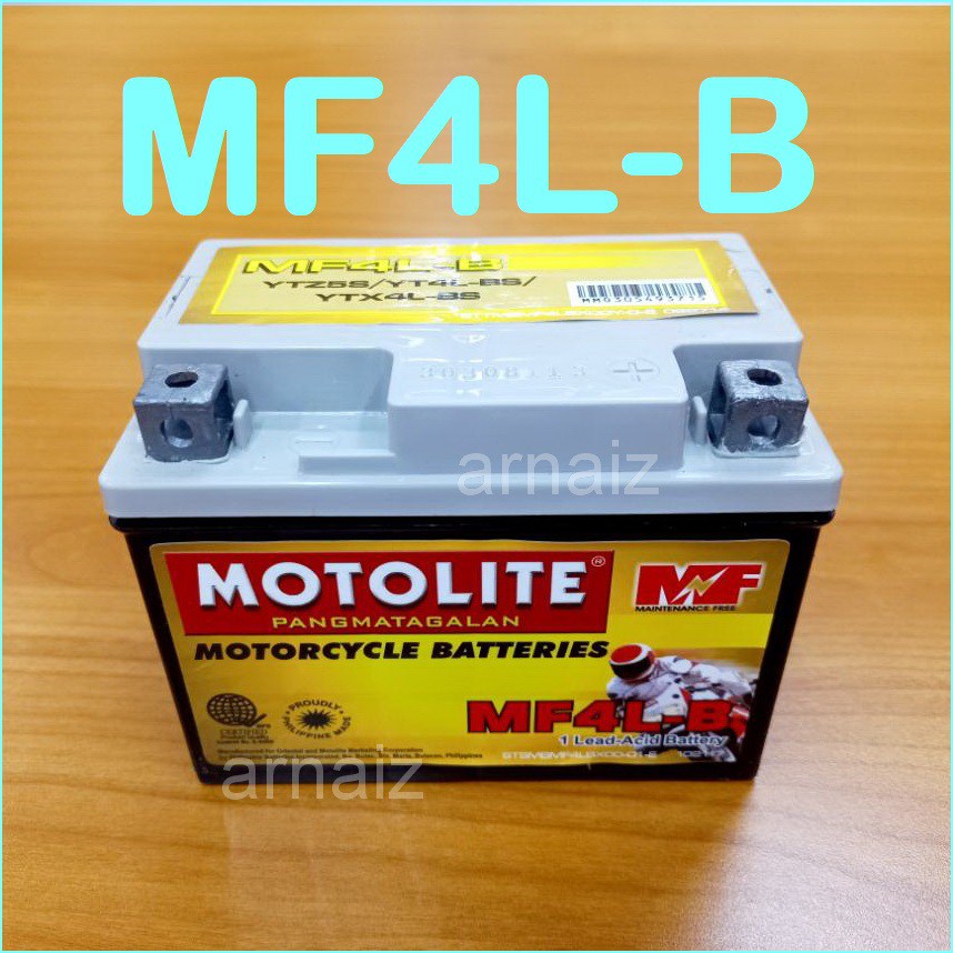 Motolite MF4L-B Maintenance Free Motorcycle Battery YTZ5S YT4L-BS YTX4L ...