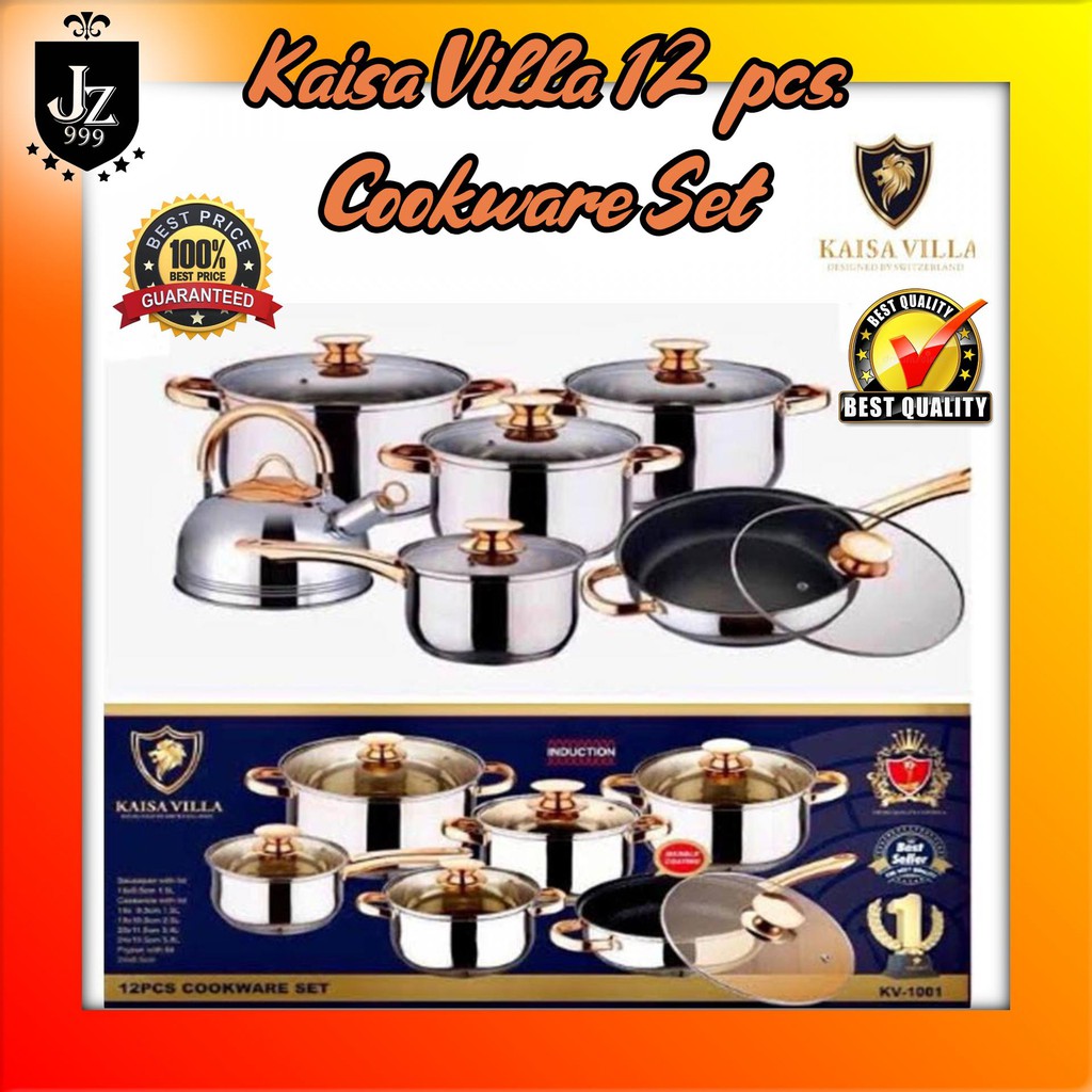 Kaisa Villa High Quality Kitchen Cookware 12pcs set | Shopee Philippines