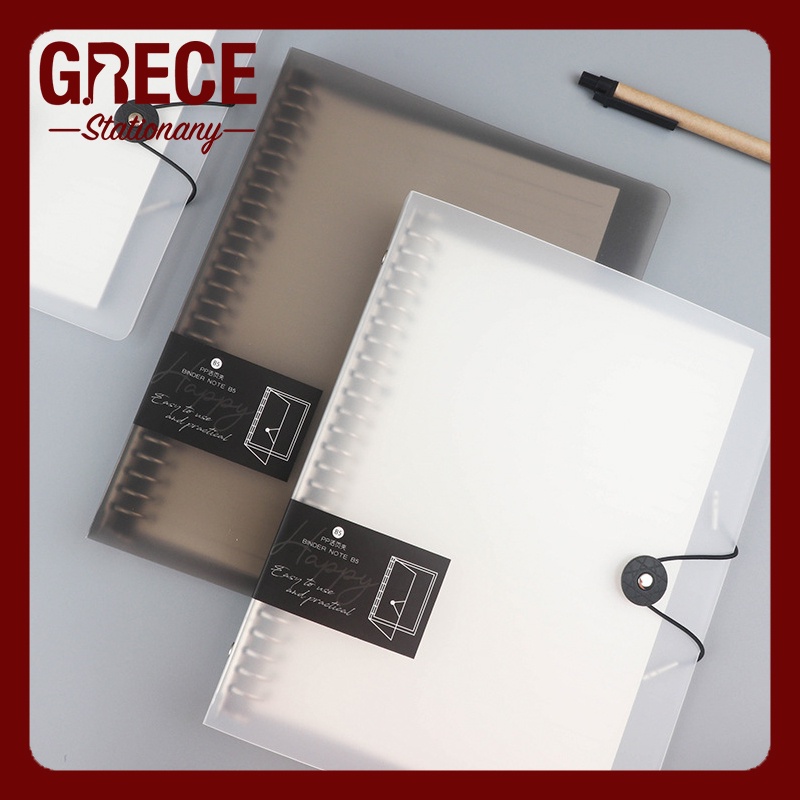 Button Style Closure Binder with refill / without refill A5 B5 20 holes ...