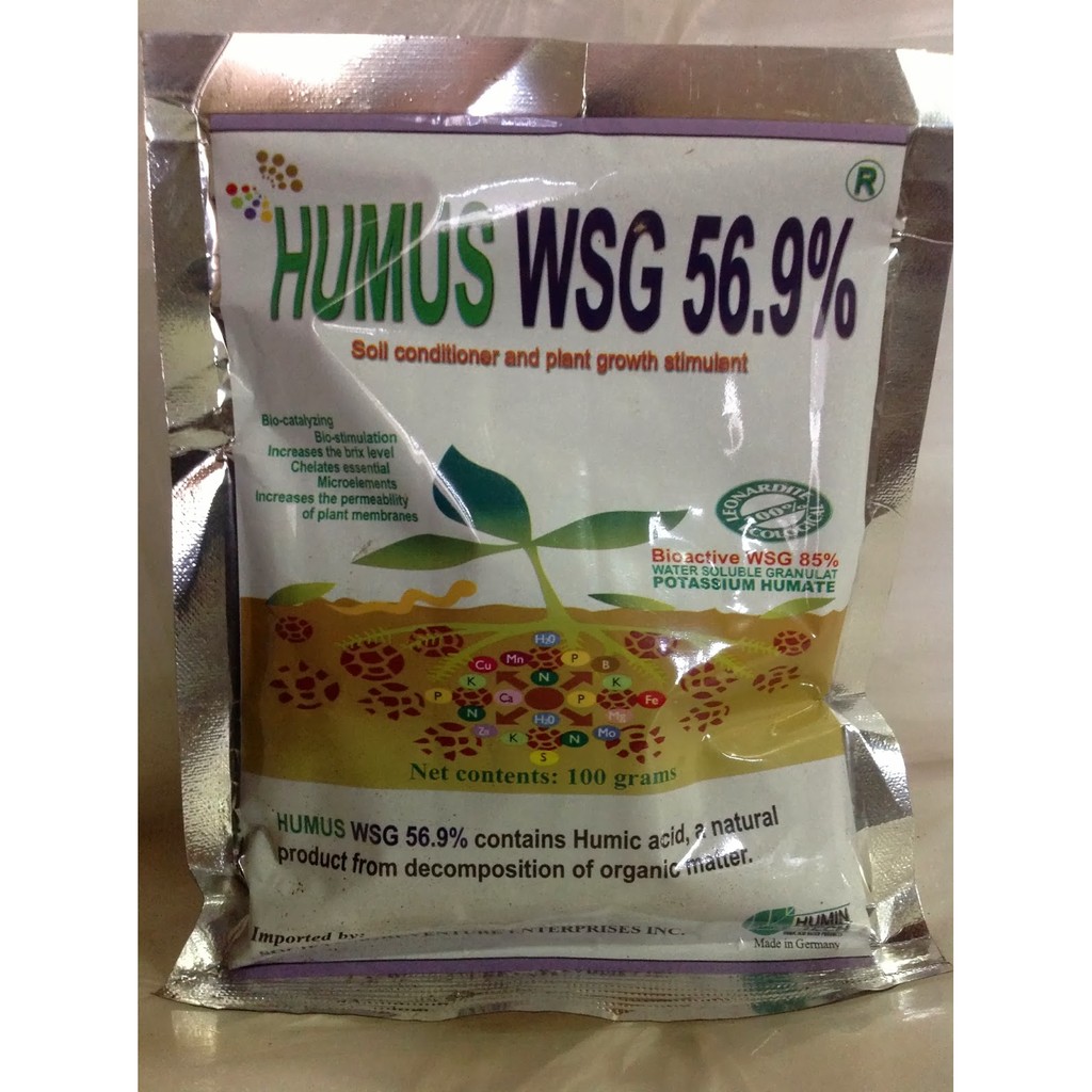 HUMUS WSG - SOIL CONDITIONER FERTILIZER (POWDER) 100grams | Shopee ...