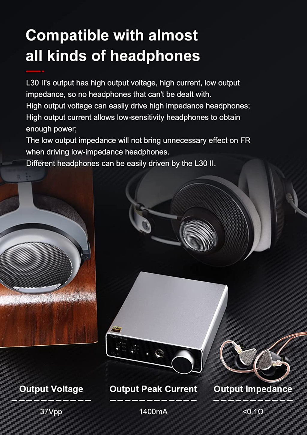 Topping L30 ii Ultra Low Noise Headphone Amplifier with superior NFCA ...