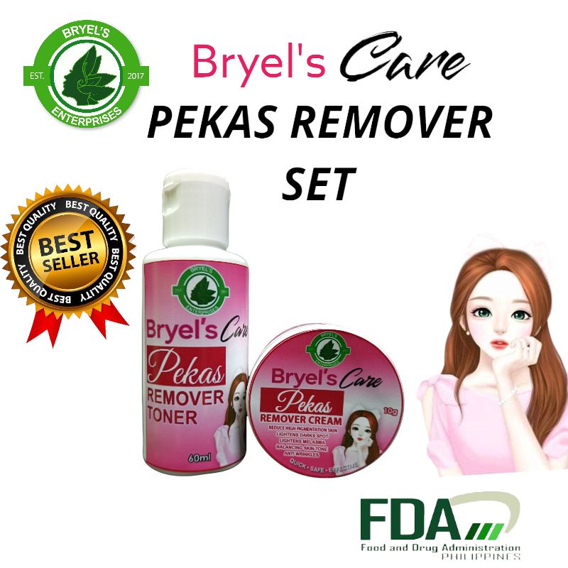 Bryel's Pekas Remover Toner 60ml & Bryel's Pekas Remover Cream Cream 10g for Melasma Eraser ...
