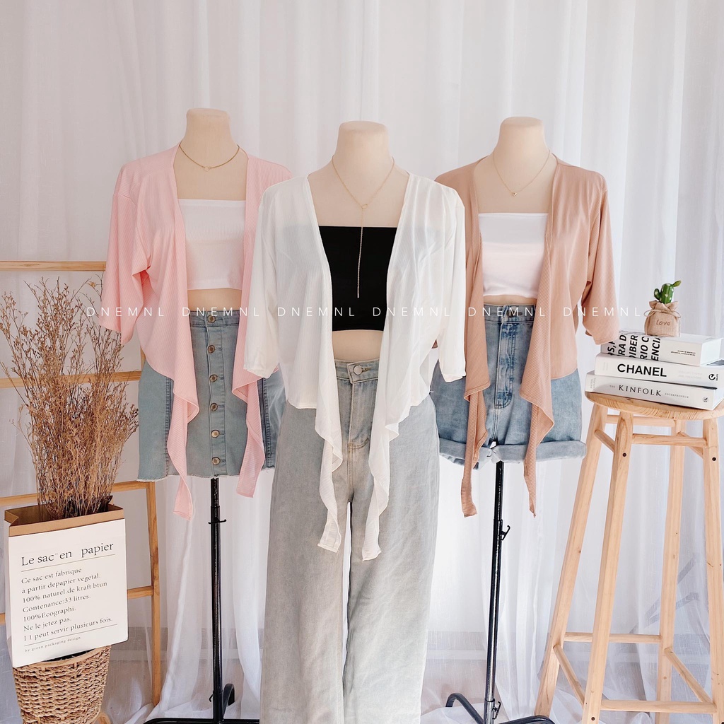 Dnemnlph Elise Two Way Wrap Top Trendy Korean Inspired Fashion Ribbed