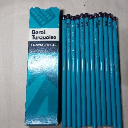 Vintage Berol USA Turquoise Drawing Pencils 375 H Professional Drafting ...