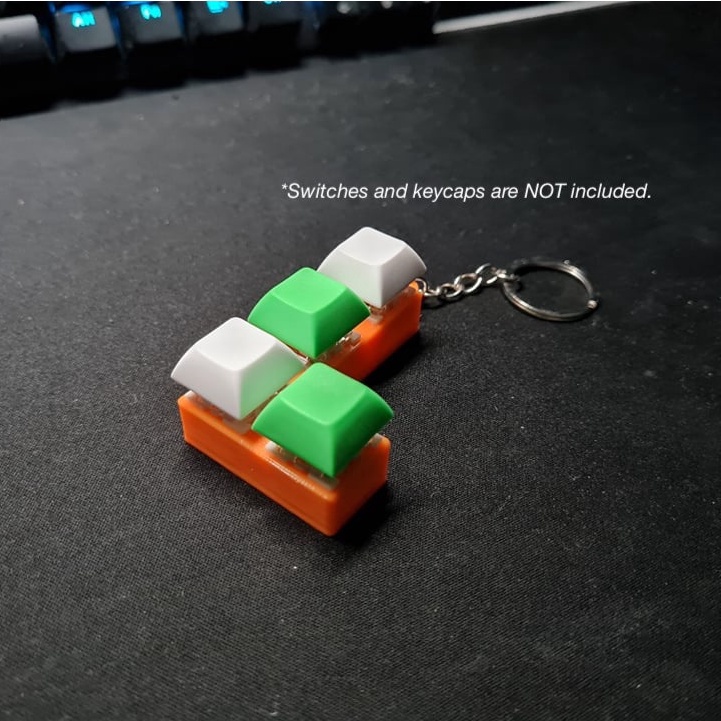 3D Printed Mechanical Keyboard Switch Keychain Tetris Orange Ricky ...