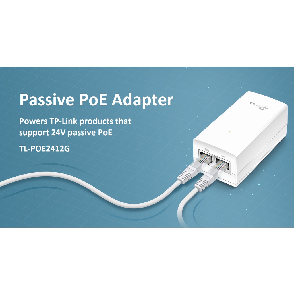 TP LINK TL-POE2412G Gigabit 24VDC Passive PoE Adapter | Shopee Philippines