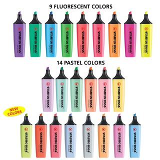 STABILO BOSS Highlighters - COMPLETE 23 Colors (Fluorescent & Pastel ...
