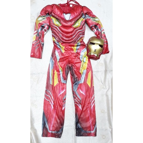 Iron man costume for kids with muscle FREE MASK | Shopee Philippines