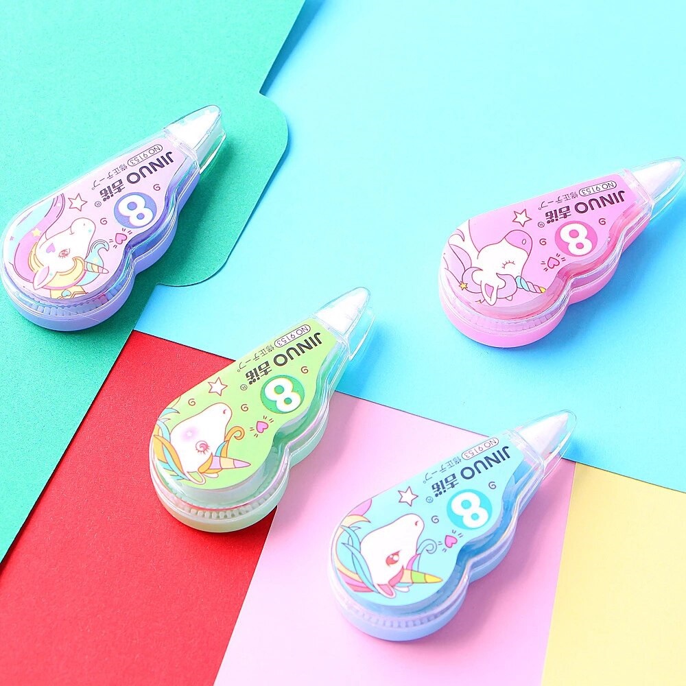 Tip-ex unicorn, Paper tape correction Set, TipEx roll pony motif ...