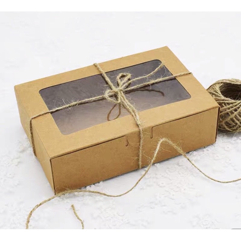 Kraft box with plain window small and big size | Shopee Philippines