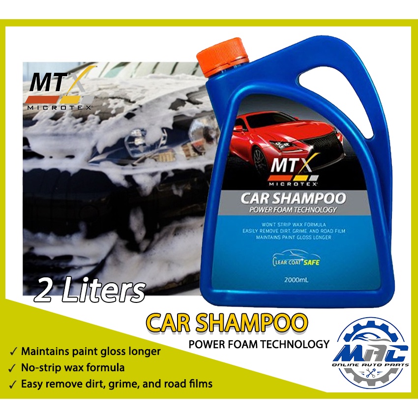 Microtex Car Shampoo Power Foam Technology MA-S2000 2 Liters | Shopee ...