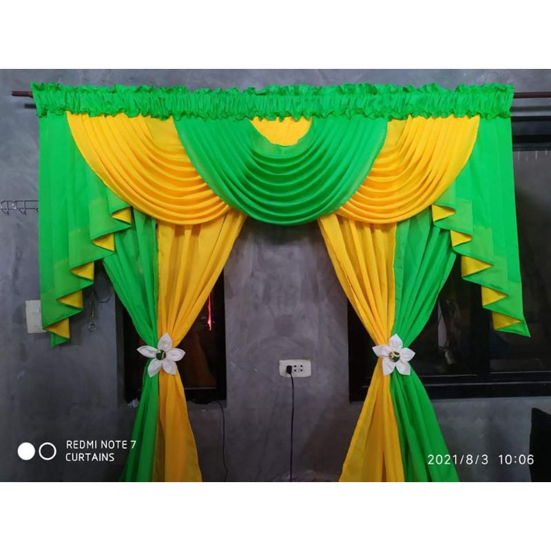 3 loops double dual tone panel plain geena cloth size 65" wide * 75 ...