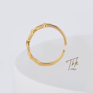 TBK 18K Gold Ring Adjustable Open Ring For Women 894R | Shopee Philippines