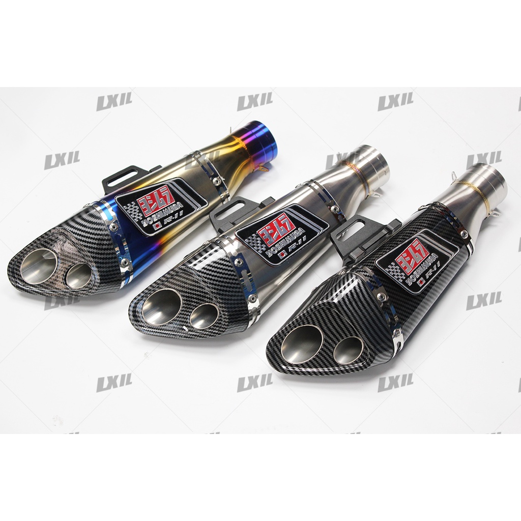 38-51mm Inlet Yoshimura R11 Double-outlet Muffler Universal Moto ...