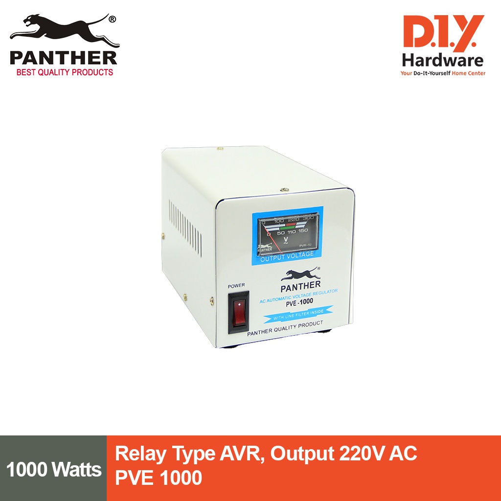 Panther 1000W Relay Type AVR, Output 220V AC | Shopee Philippines