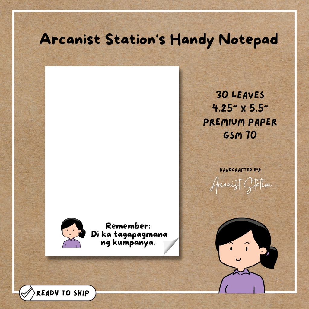 Di ka tagapagmana ng kumpanya - Witty Tagalog Notepad | Shopee Philippines