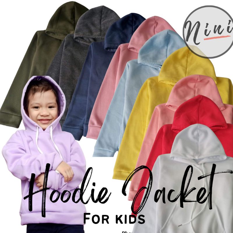 Plain Hoodie Jacket for Kids-Large size (fits 7-9yrs old) | Shopee ...