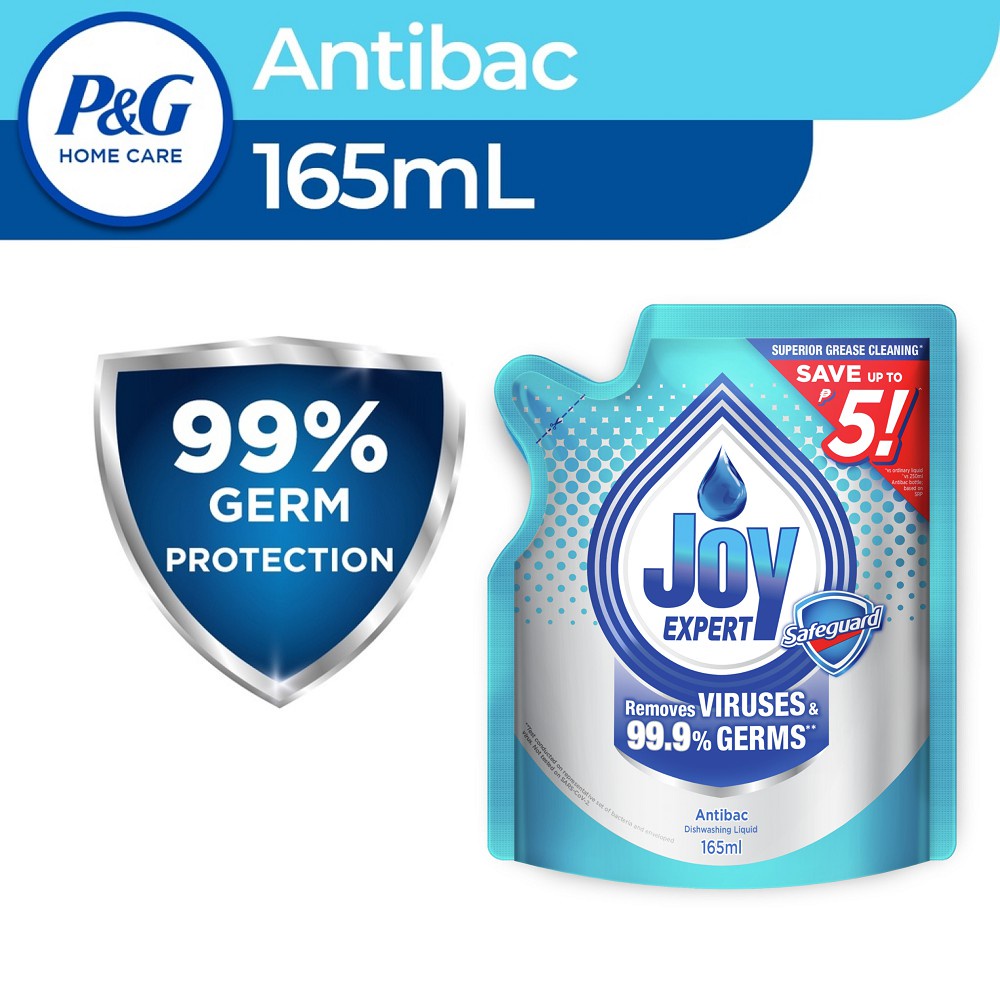 Joy Expert Antibac Dishwashing Liquid 165mL Refill | Shopee Philippines