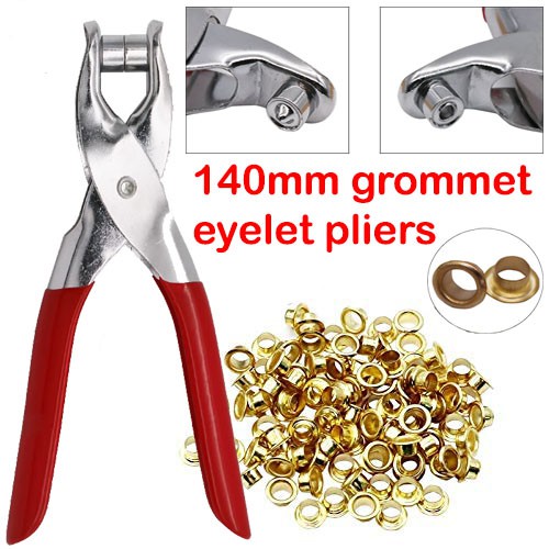 140mm grommet eyelet pliers shoes eyes clamp 50 eyelets for fabric ...