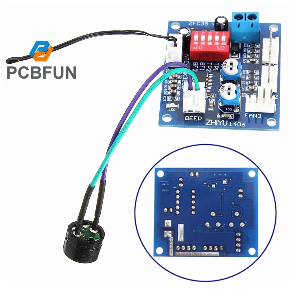 Pcbfun 12V 4-Wire Pc Cpu Pwm Fan Temperature Control Speed Controller ...