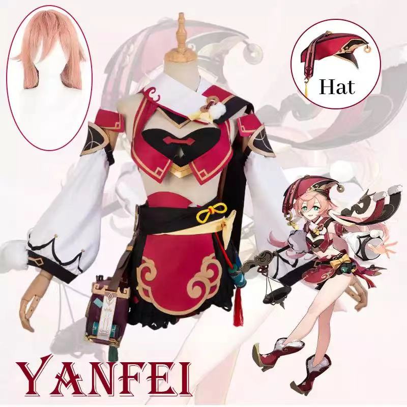 Game Genshin Impact Yanfei Cosplay Costume Yanfei Cosplay Genshin ...