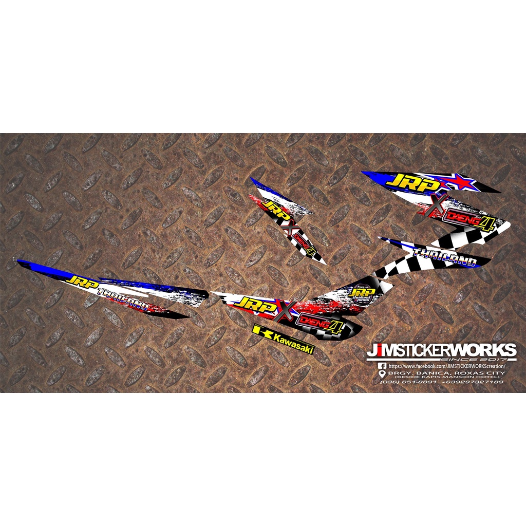 KAWASAKI BAJAJ CT 100/125 STOCK DECALS (JRP EDITION) | Shopee Philippines