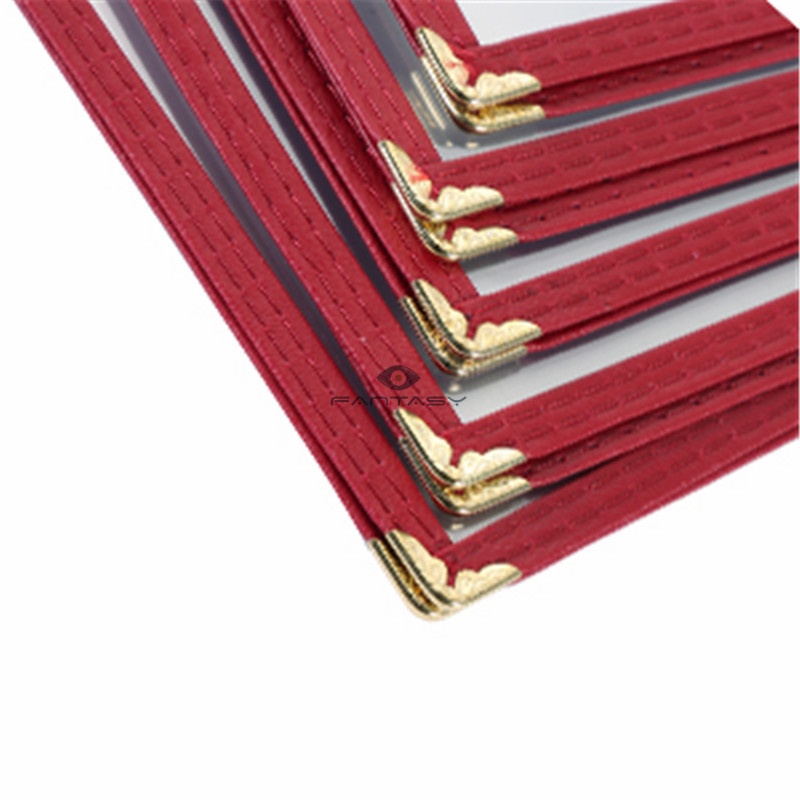 2 Pages 4 Faces A4 Transparent Menu Covers Restaurant Menu Folder Menu ...