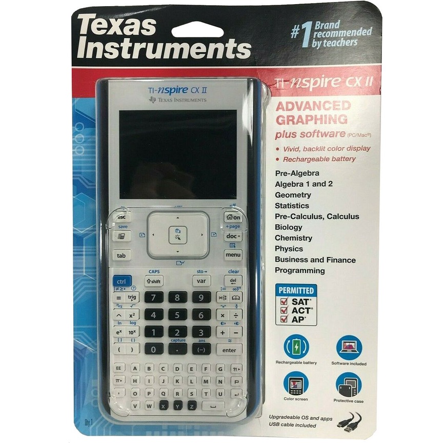Texas Instruments TI-Nspire CX II Graphing Calculator (White) | Shopee ...