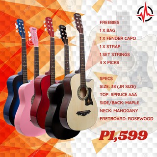 Davis Acoustic Guitar jr size w/ pickup or w/o pickup complete set ...