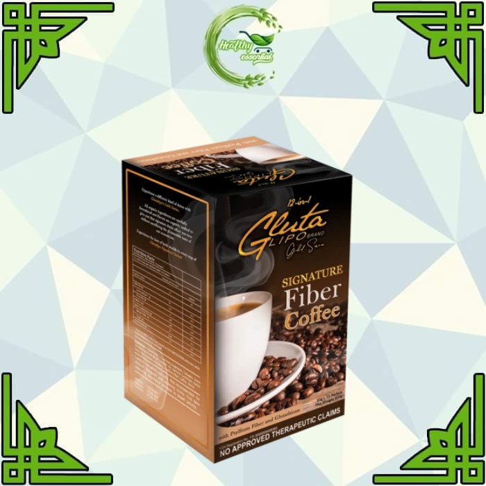 100% Authentic Gluta Lipo brand Gold Series Fiber Coffee with Psyllium ...