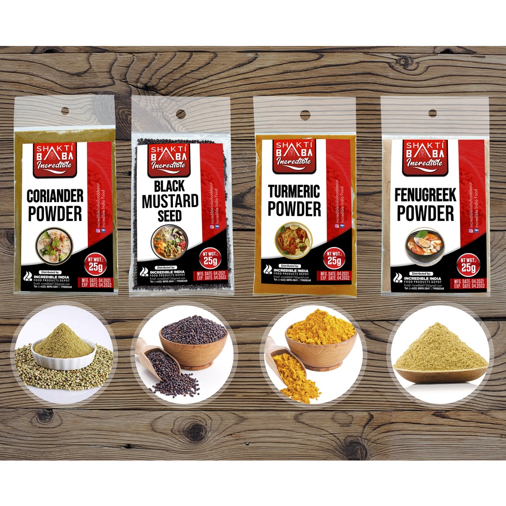 Shakti Baba Spices (Four in one) ( Black Mustard seed,,Coriander Powder ...