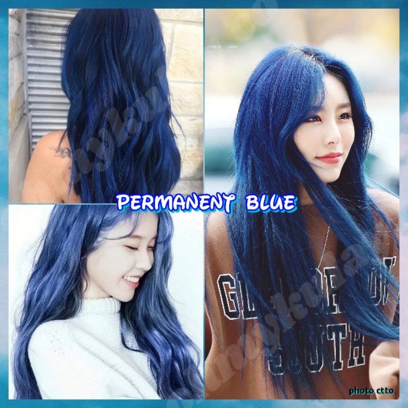 Blue Shade Permanent Hair Dye (No Bleach Included) | Shopee Philippines