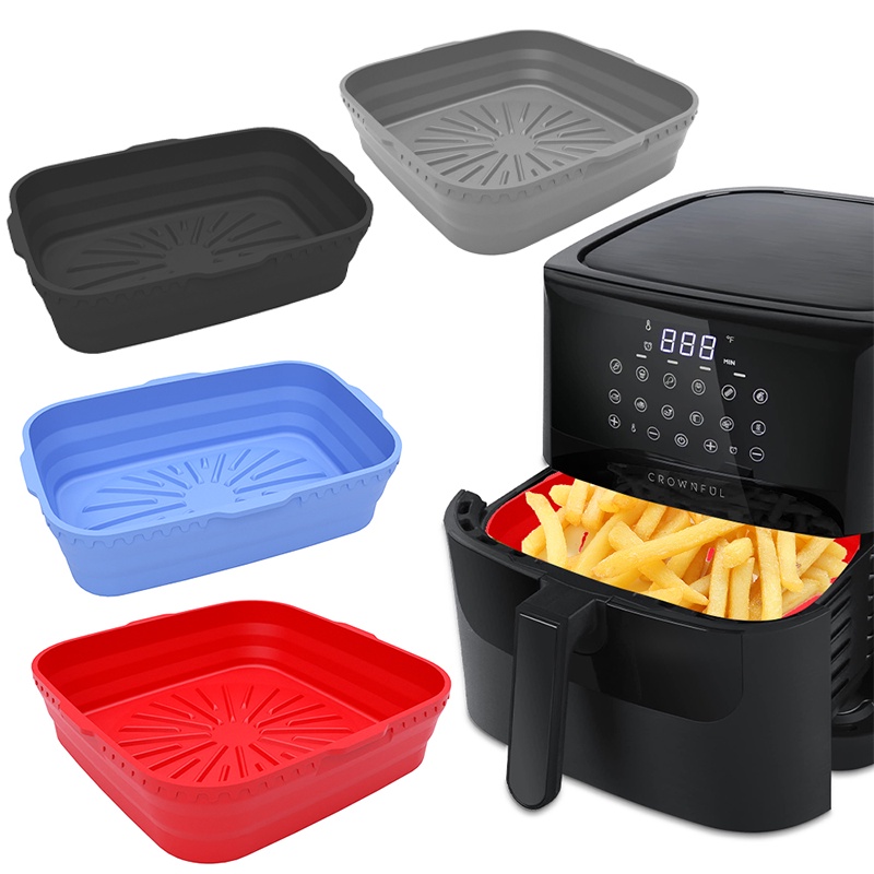 Silicone Air Fryer Liners Foldable Rectangular Air Fryer Silicone ...