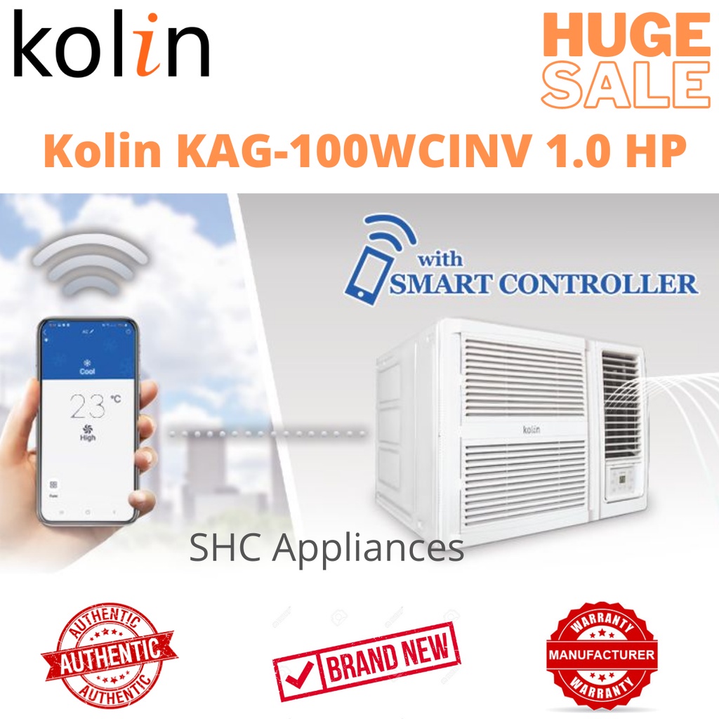 Kolin FULL DC INVERTER KAG-100WCINV 1.0 HP Window Type Airconditioner presyo ₱66,643