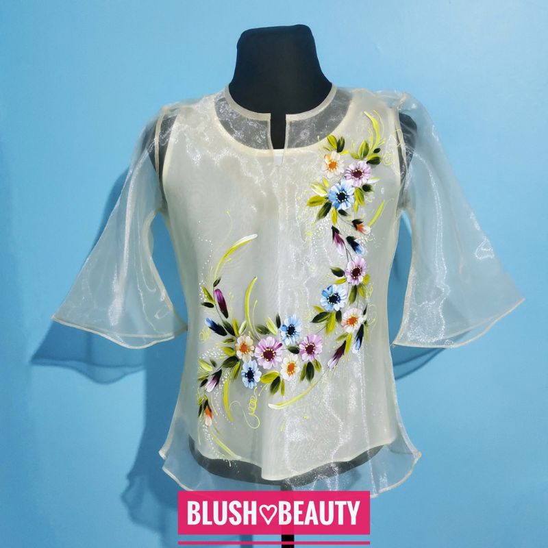 Women's Painted Barong - Pinya/Beige | Shopee Philippines